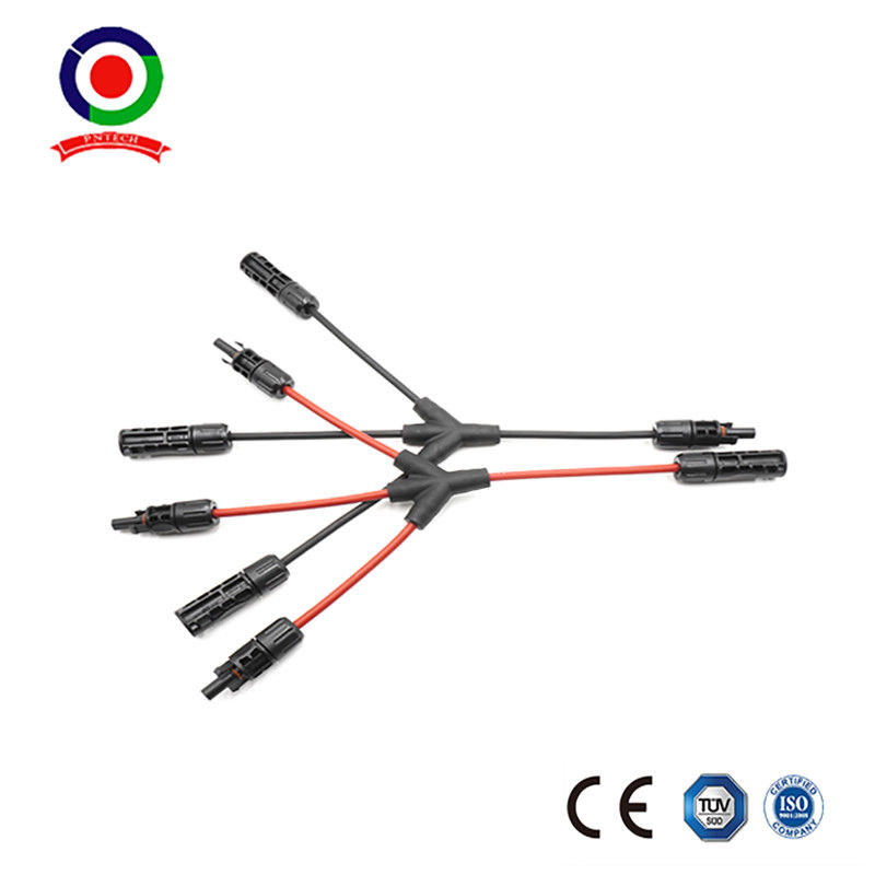 1 To 3 Tinned copper Y Branch Solar Panel Connector For Solar Combiner Box