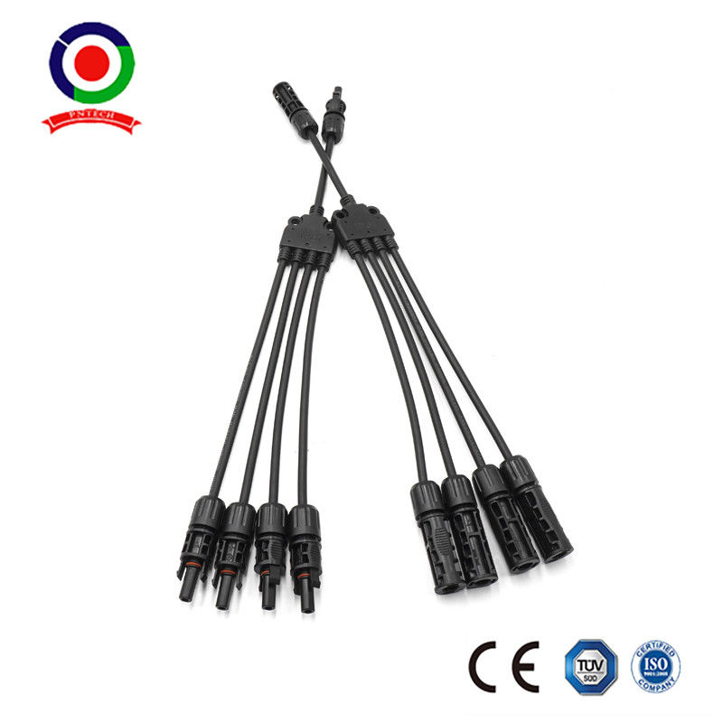 1500V 30A 4 To 1 Male Female Y Branch Connectors Solar Panel Extension ...