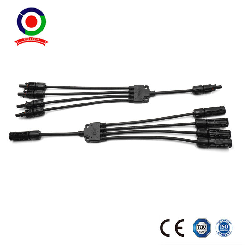 Portable 4 To 1 Y Branch PV Connector TUV Solar Cable Parallel Connector