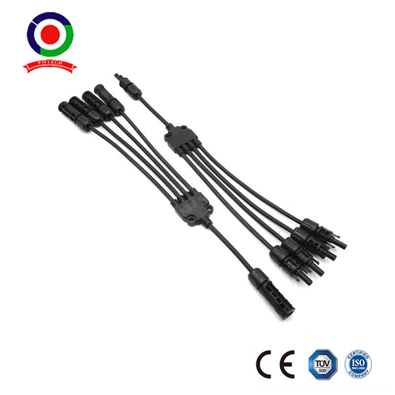 TUV Solar Cable Parallel Connector 4 To 1 Y Branch PV Connector For ...