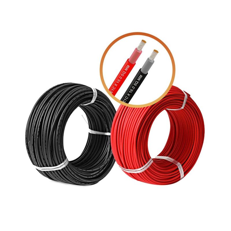 6mm2 DC Solar Cable UV Resistant Flame Retardant Cable For Solar Panel ...