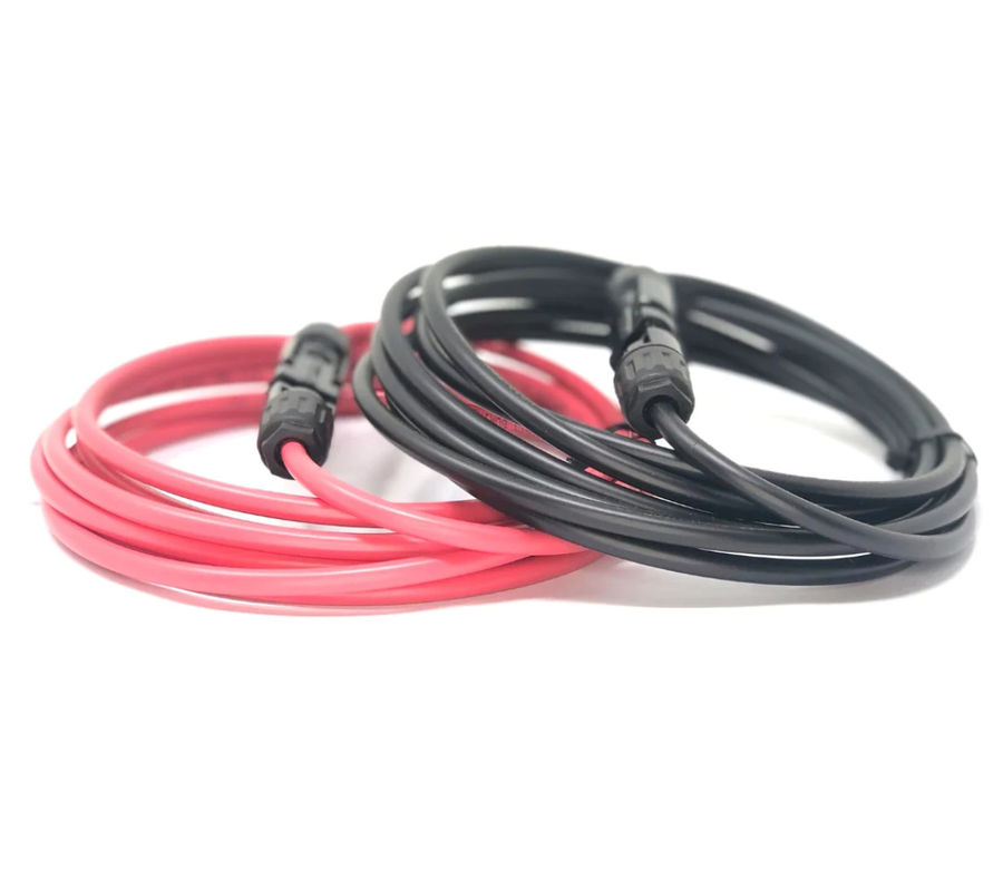1500V And Black Color Solar Power Extension Cable With Connector