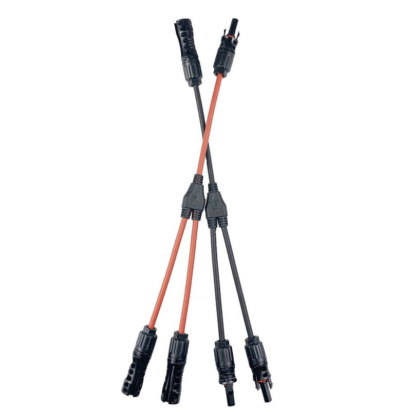 1500VDC Rated Voltage 2 To 1 Solar Branch Connector With IP67 Class II ...
