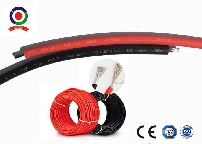 Halogen Free Single Core Solar Cable , Non Toxic 6mm2 Solar ...