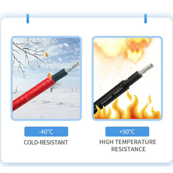 Temperature Rating -40C To 90C 6.0mm Solar Direct Current Cable for ...