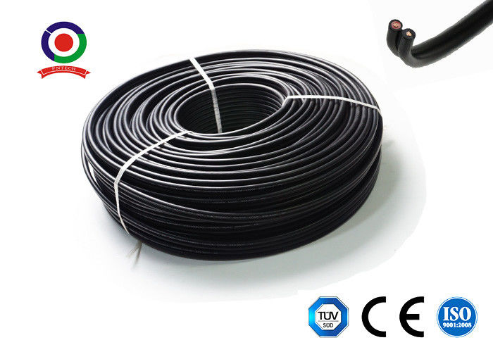 Flat Twin Core Dc Solar Wire / 6mm Solar Cable Communication XLPE For ...