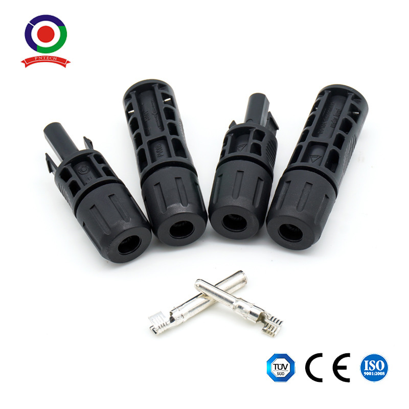 Male And Female Electrical Pin Connectors Solar Cable Connector 1500V ...