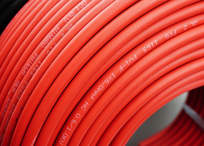UV Resistance Solar PV Cable , 16mm² PV DC Cable Low Smoke Emission