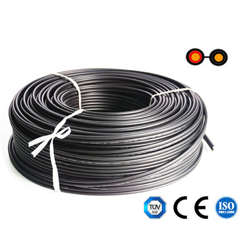 XLPE Jacket Twin Core Dc Cable For Solar Pv / Tinned Copper 24mm2 Solar ...