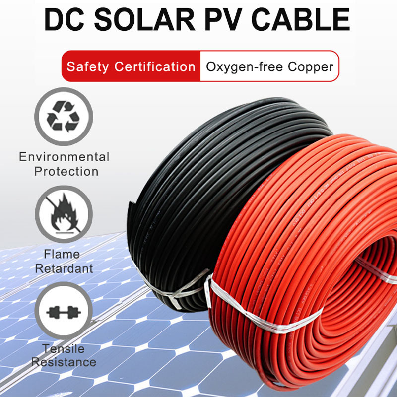 TUV DC Solar Cable 6mm2 - High Temp Resistant PV Wire