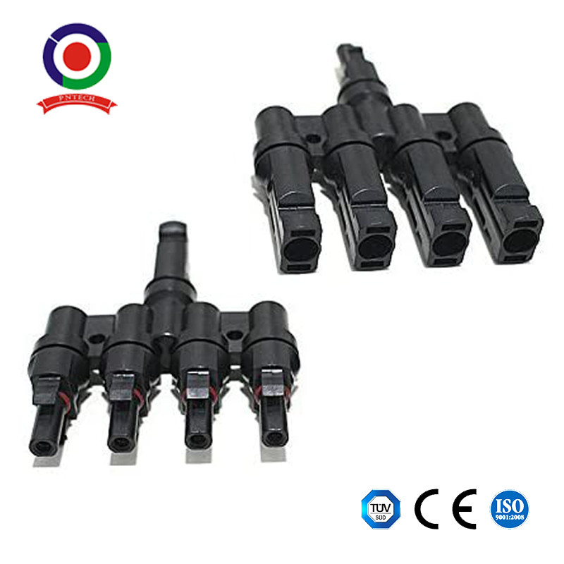 Male And Female Solar Panel Cable Pv004 T4 Mc4 Connector 4 In 1