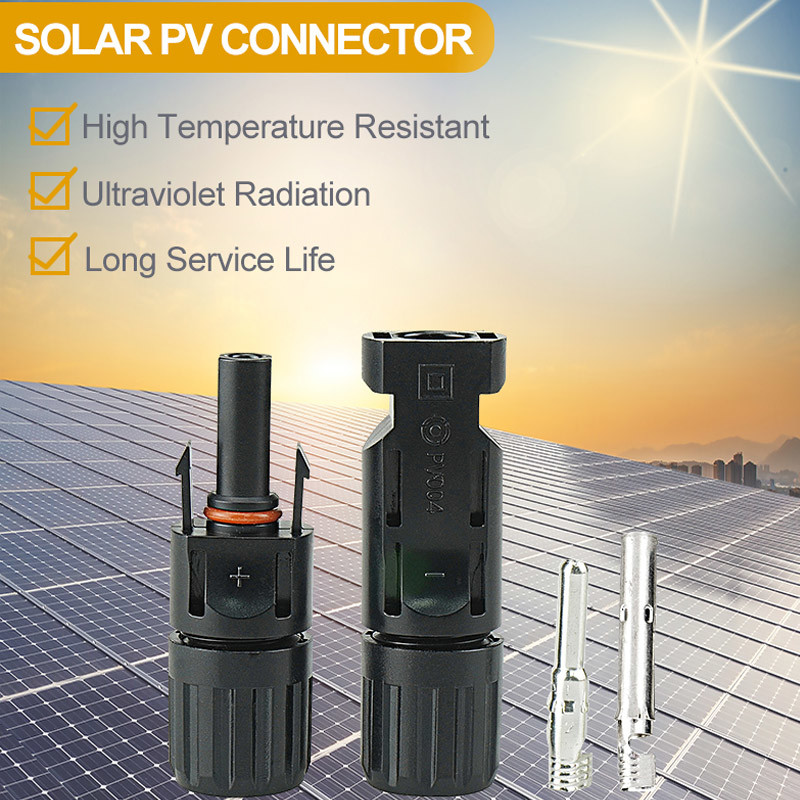 IP67 Waterproof Solar Panel Cable Connectors Male / Female 1 Pair