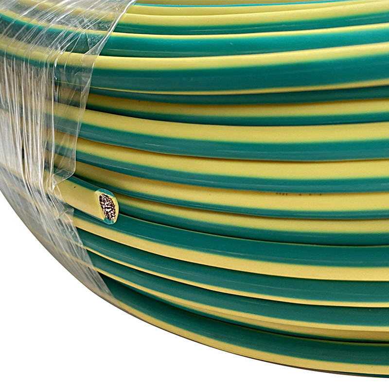 Green Yellow 12 Awg 4mm2 Copper Grounding Wire For Solar Panel