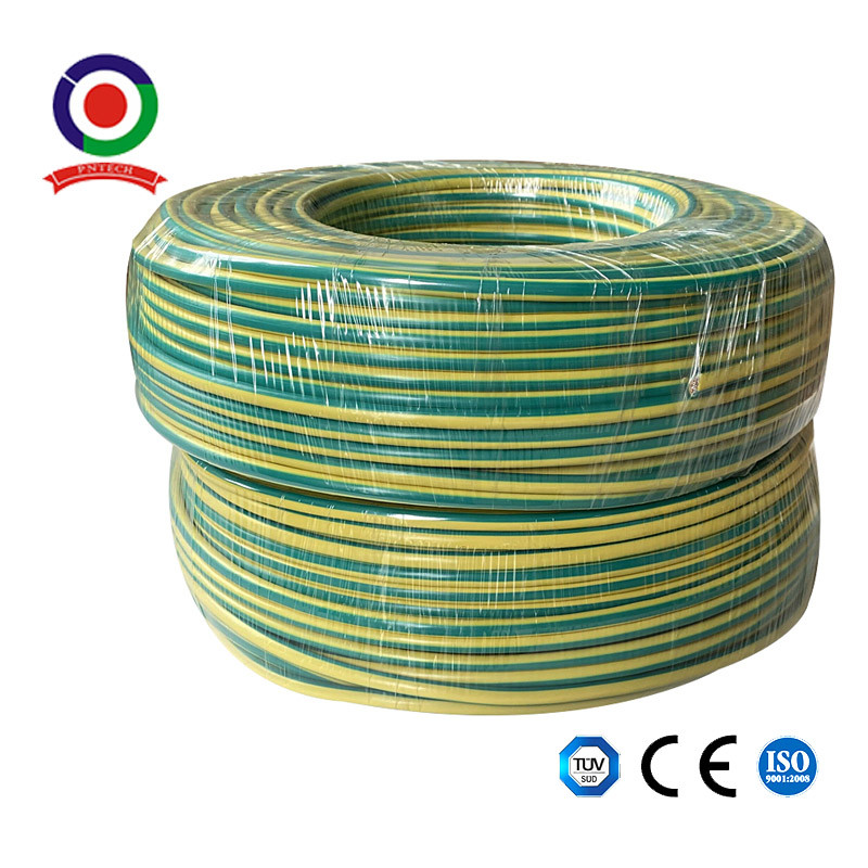 Copper Core Yellow And Green Pvc Grounding Cable Insulation Power Line ...