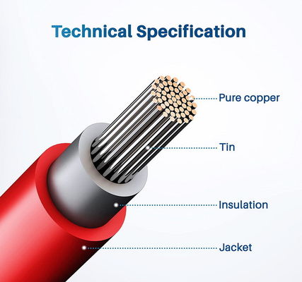 Single Core PV DC Power Solar Cable TUV 12awg 4mm2