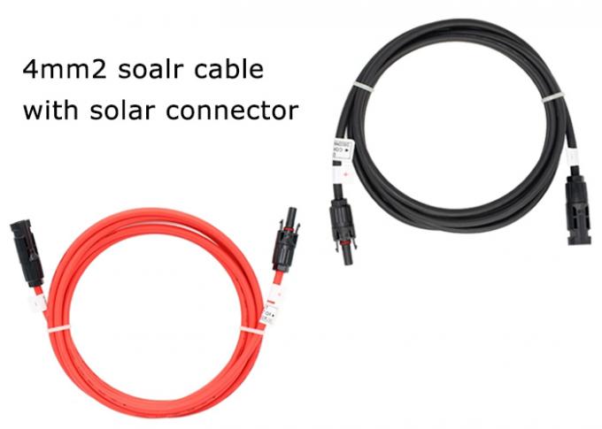 UV Resistant 1000vdc 4mm2 30A 5mΩ Solar Panel Cable