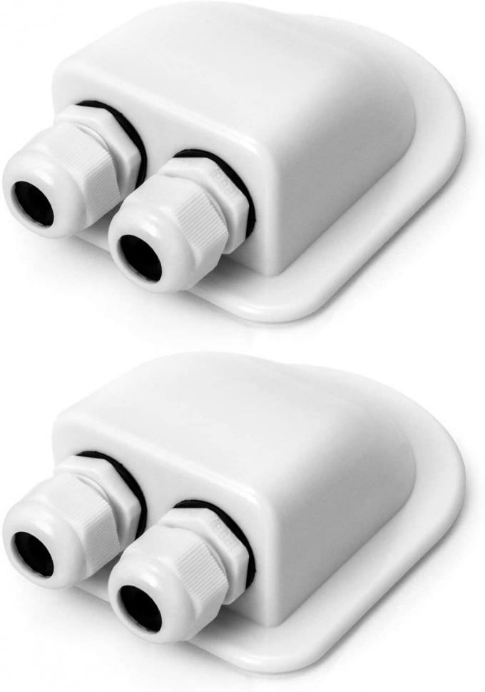 White ABS Solar Cable Entry Box with 6-12mm Gland