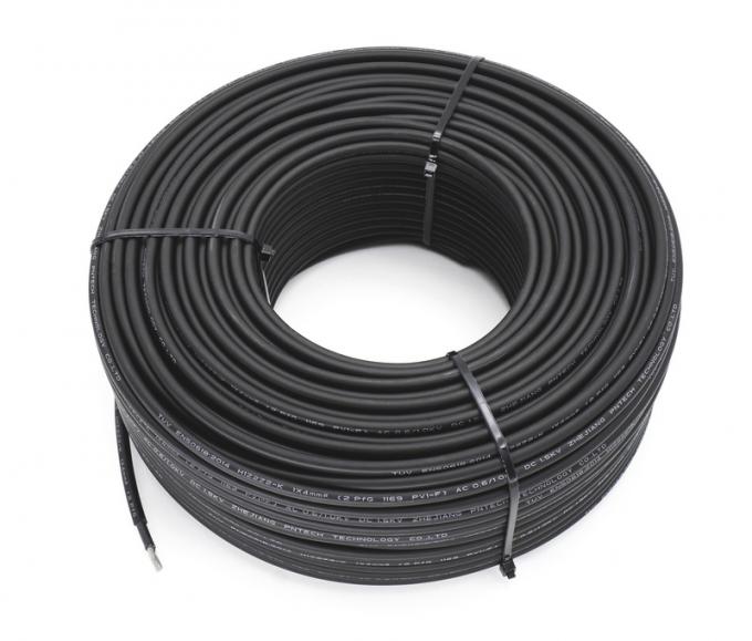 High Voltage 6mm DC Pv1f Solar Wire Cable 500m 1000m 1000v 1500v