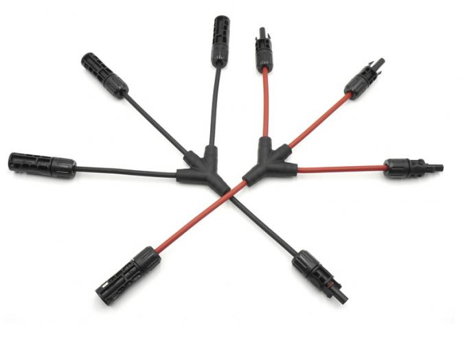 Y Branch Solar Panel Parallel Connectors 1 To 3 M / FFF And F / MMM