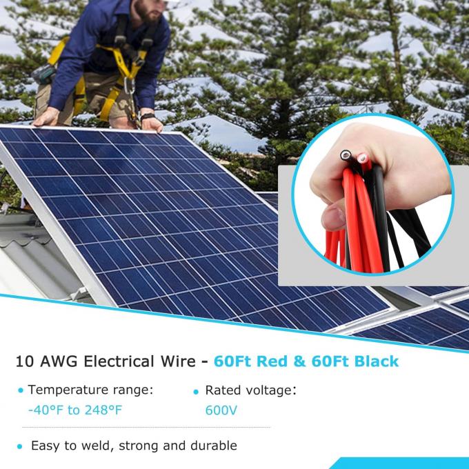 Efficient 1 Core Hybrid Solar PV System Cable 4 / 6mm2 For Solar ...